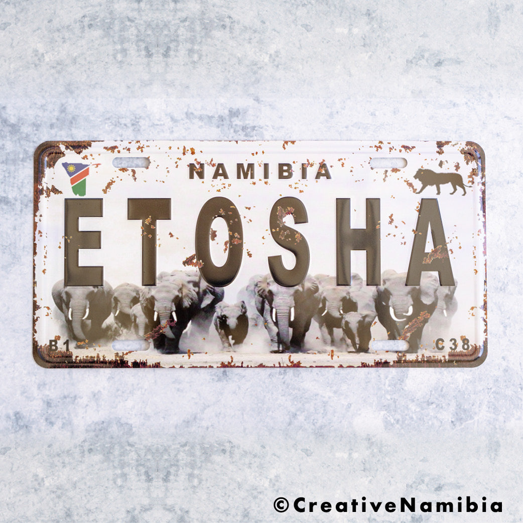 Number Plate - Etosha (light) – Creative Namibia