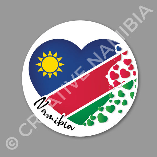 Sticker - Namibia Heart Flag – Creative Namibia